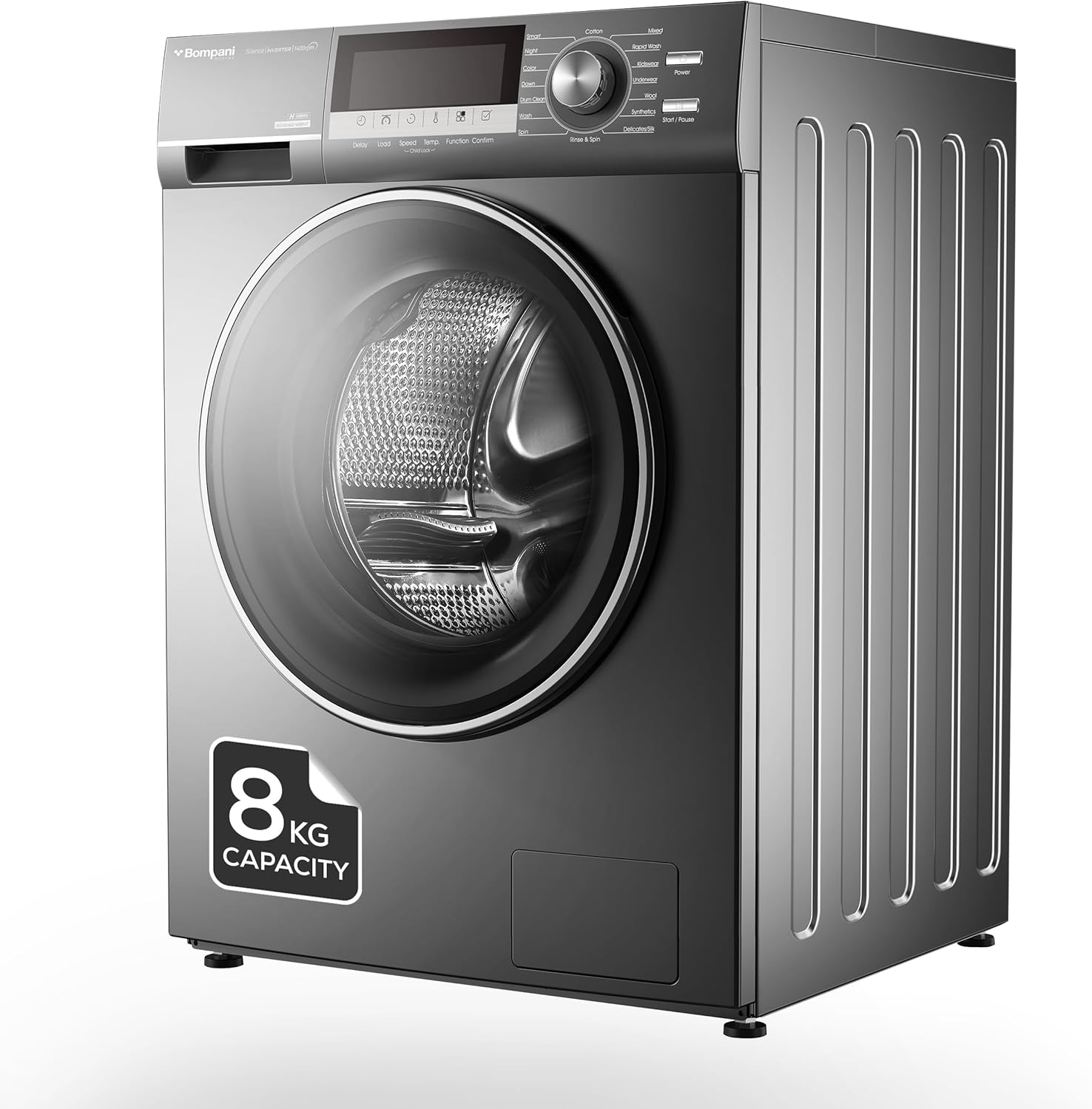 Bompani Front Load Washer, 8KG Capacity, Electromagnetic Door Lock, BL