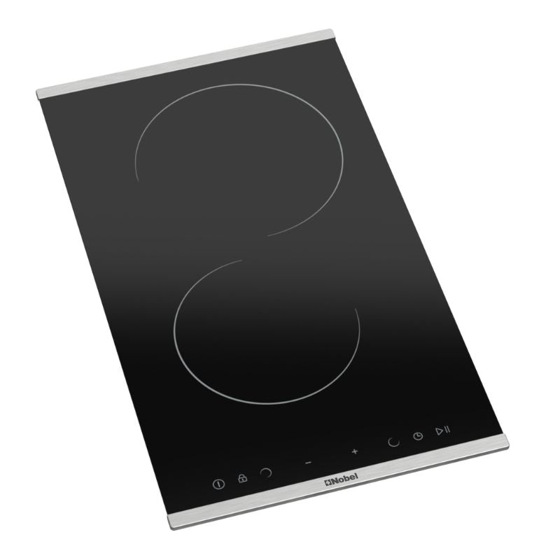 Nobel Built-in Hobs, 30 cm Glass Black, Vitroceramic Electrical Hob, 2