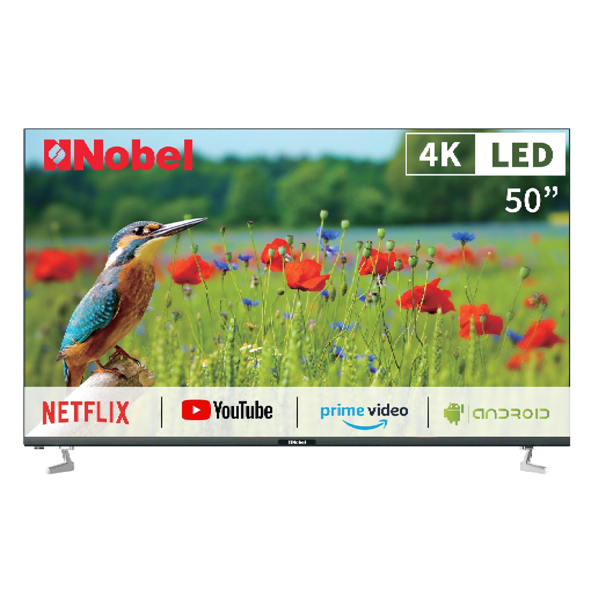 NOBEL LED - FLAT Smart Black Silver 50 inch UHD 4K Smart UHD50LEDS